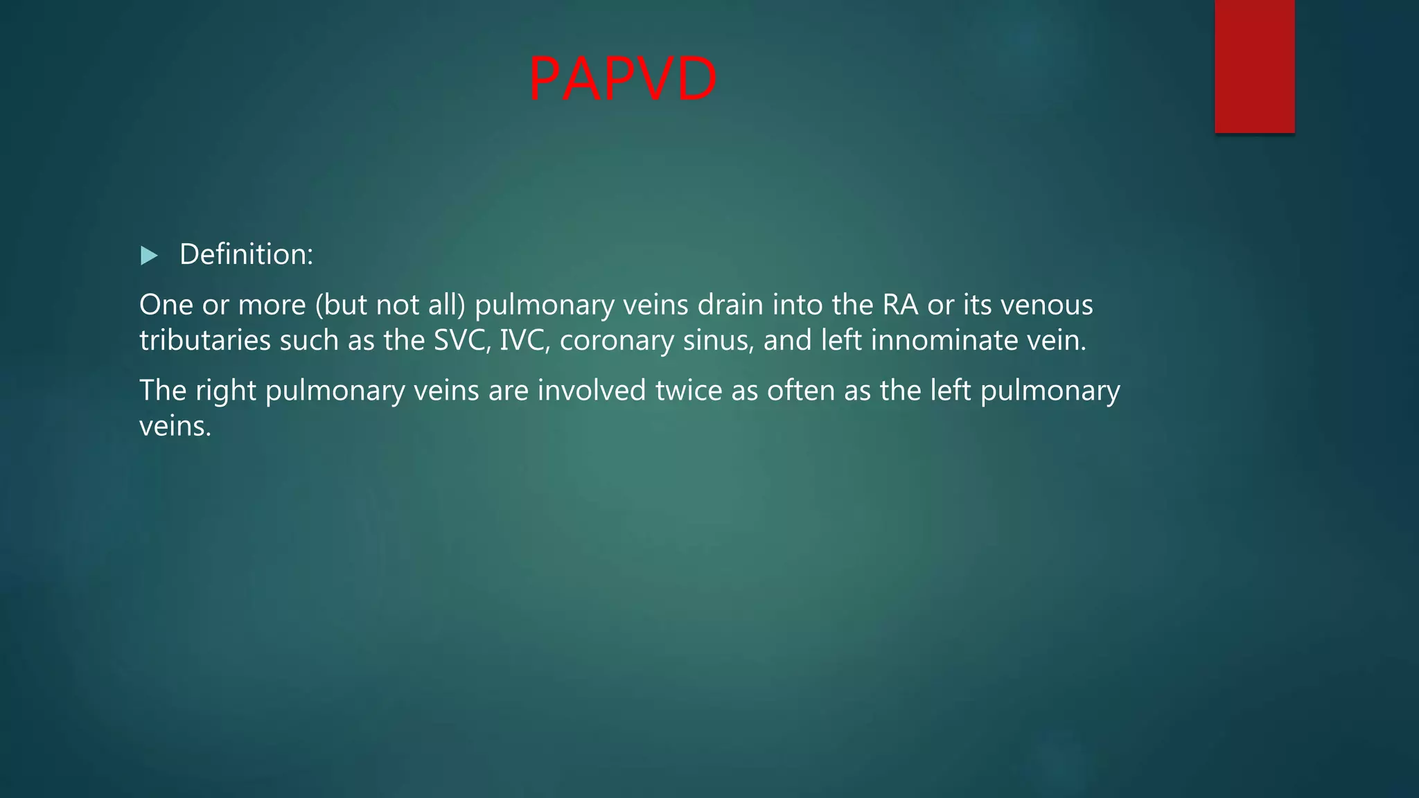 Anomalous pulmonary venous drainage total & partial CT role | PPTX