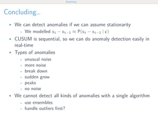 An Introduction into Anomaly Detection Using CUSUM | PPT