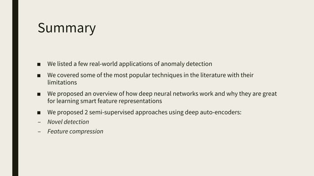 Anomaly Detection using Deep Auto-Encoders | PDF | Artificial Intelligence | Technology & Computing