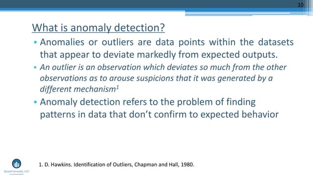 Anomaly detection : QuantUniversity Workshop | PDF | Physics | Science
