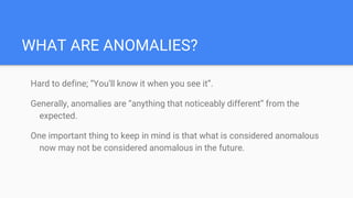 Anomaly Detection for Real-World Systems | PPTX