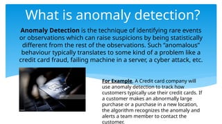 Anomaly Detection.ppt about anomaly detection | PPT