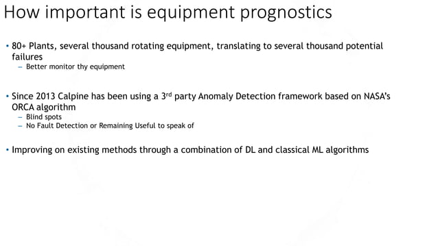 Detecting Anomalies On Rotating Equipment Using Deep Stacked Autoencoders By By Ziad Katrib Ppt