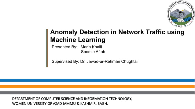 Anomaly Detection in Network Traffic using Machine Learning.pptx