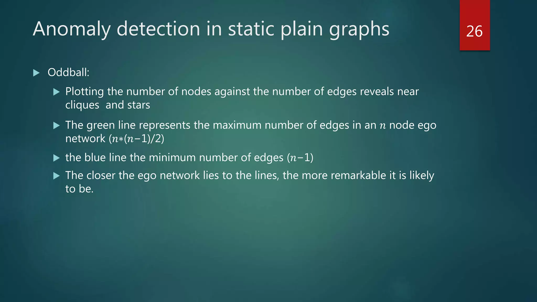 Anomaly Detection In Plain Static Graphs Ppt