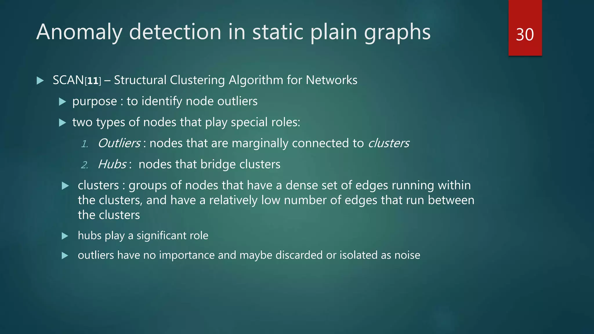Anomaly Detection In Plain Static Graphs Ppt