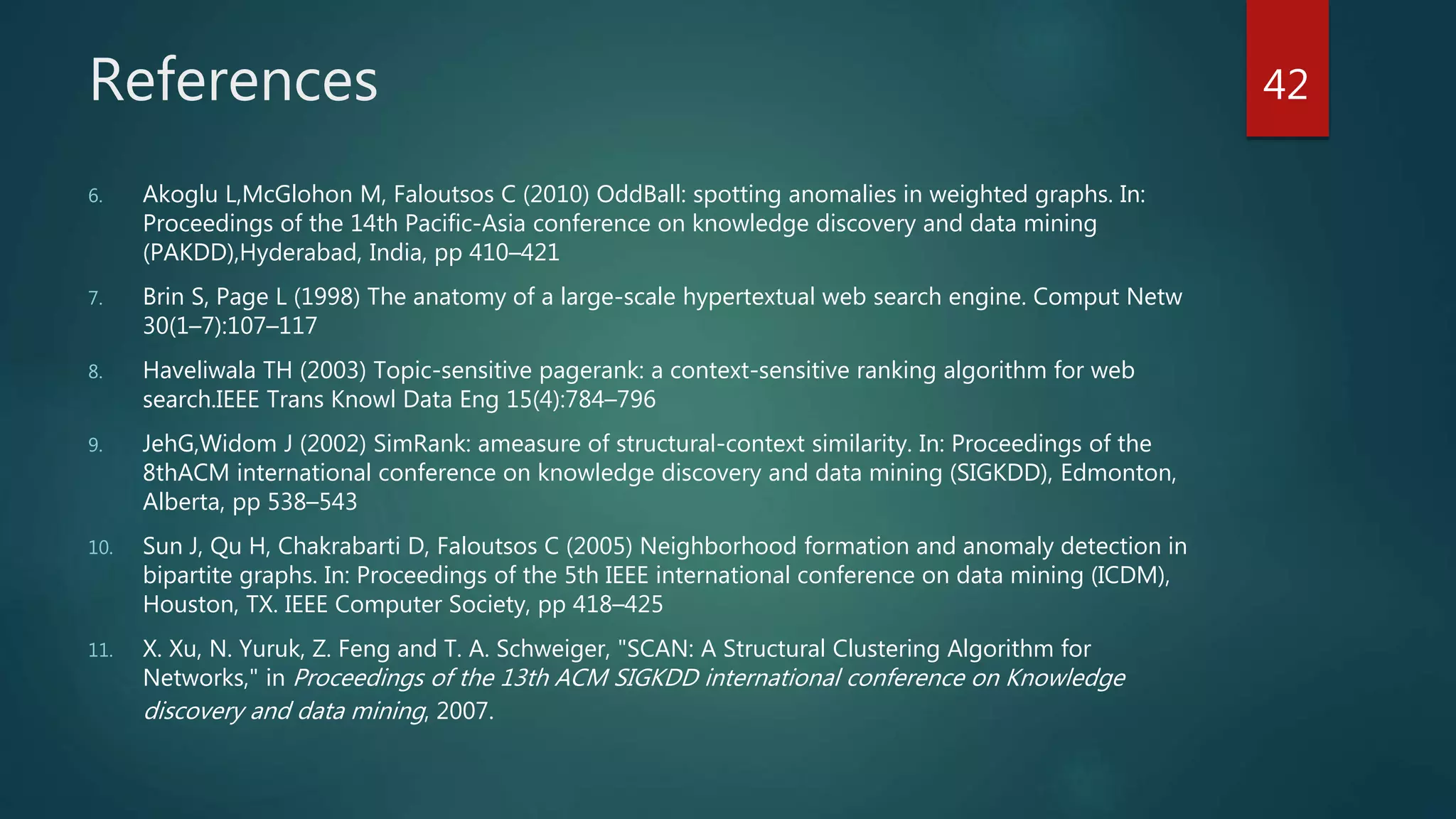 Anomaly Detection In Plain Static Graphs Ppt