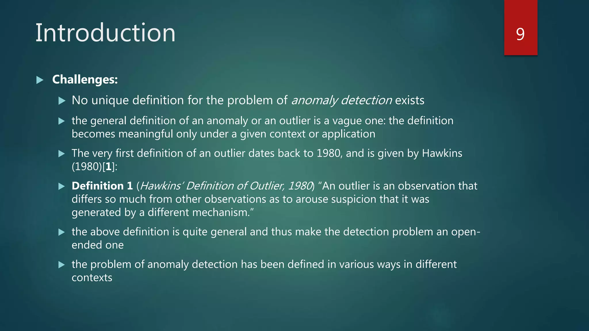 Anomaly Detection In Plain Static Graphs Ppt