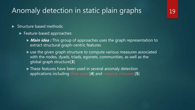 Anomaly detection in plain static graphs | PPT