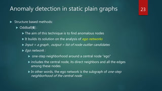 Anomaly detection in plain static graphs | PPTX