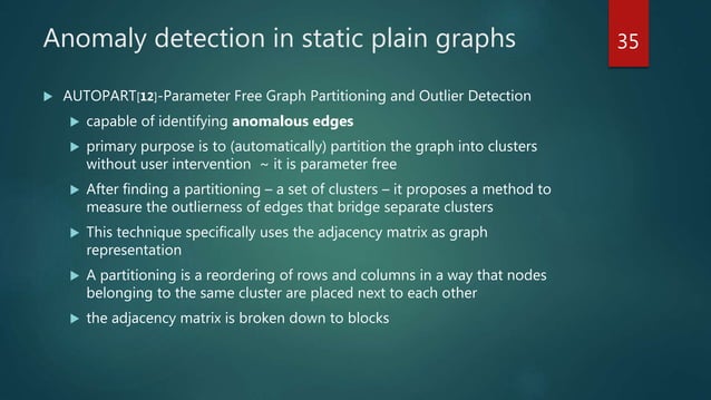 Anomaly detection in plain static graphs | PPT