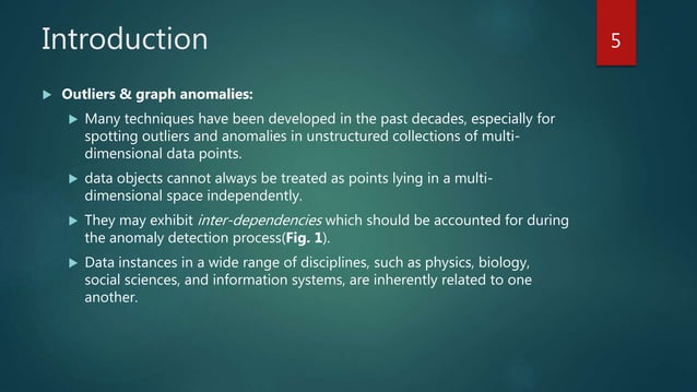 Anomaly detection in plain static graphs | PPT