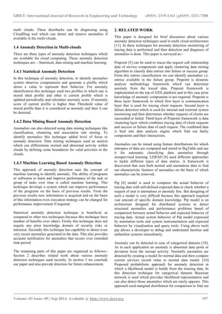 Anomaly detection in the services provided by multi cloud architectures ...