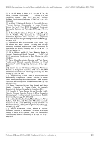 Anomaly detection in the services provided by multi cloud architectures ...