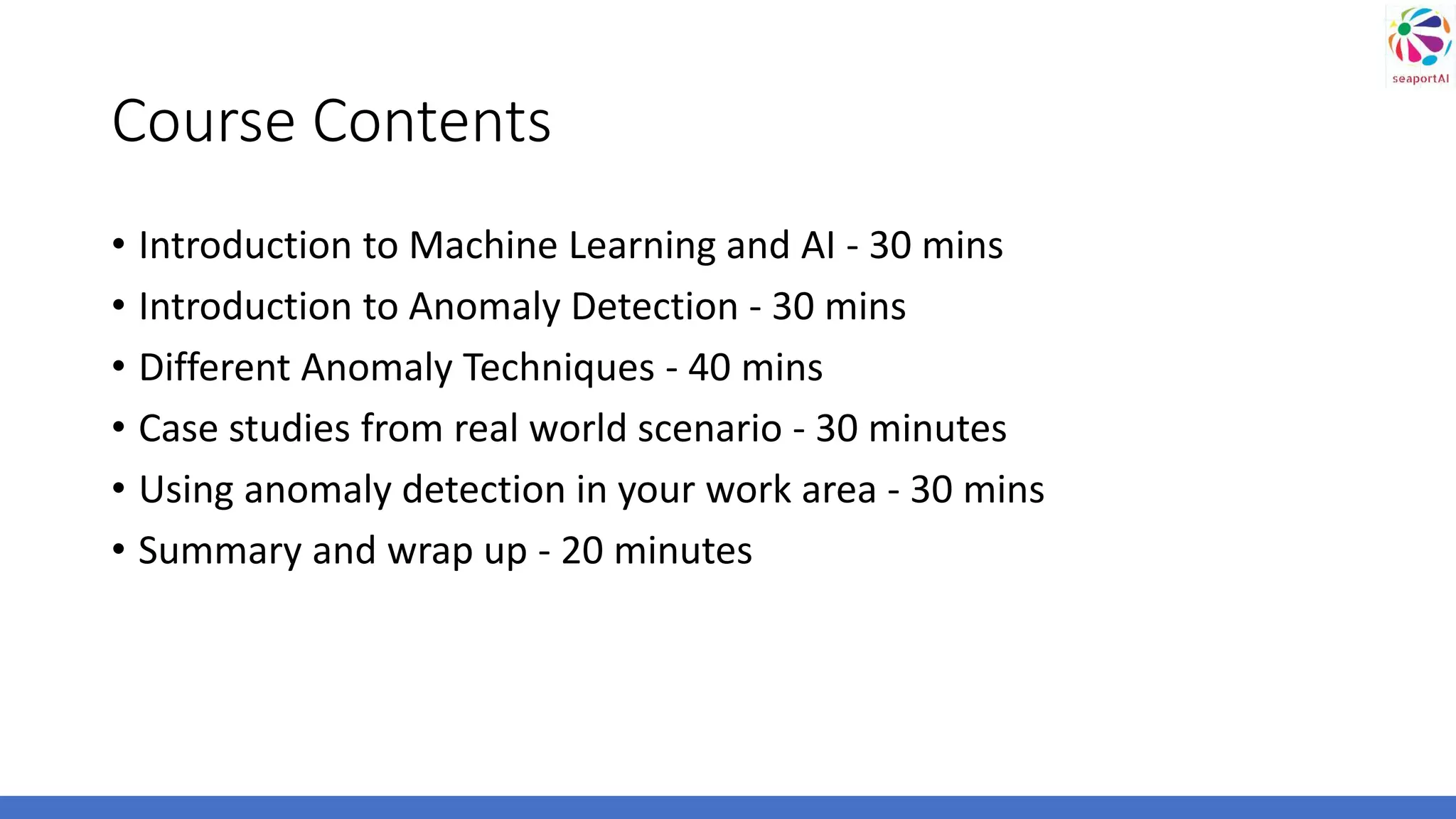 Anomaly detection workshop | PPT