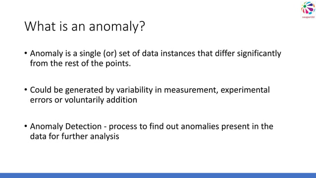 Anomaly detection workshop | PPT