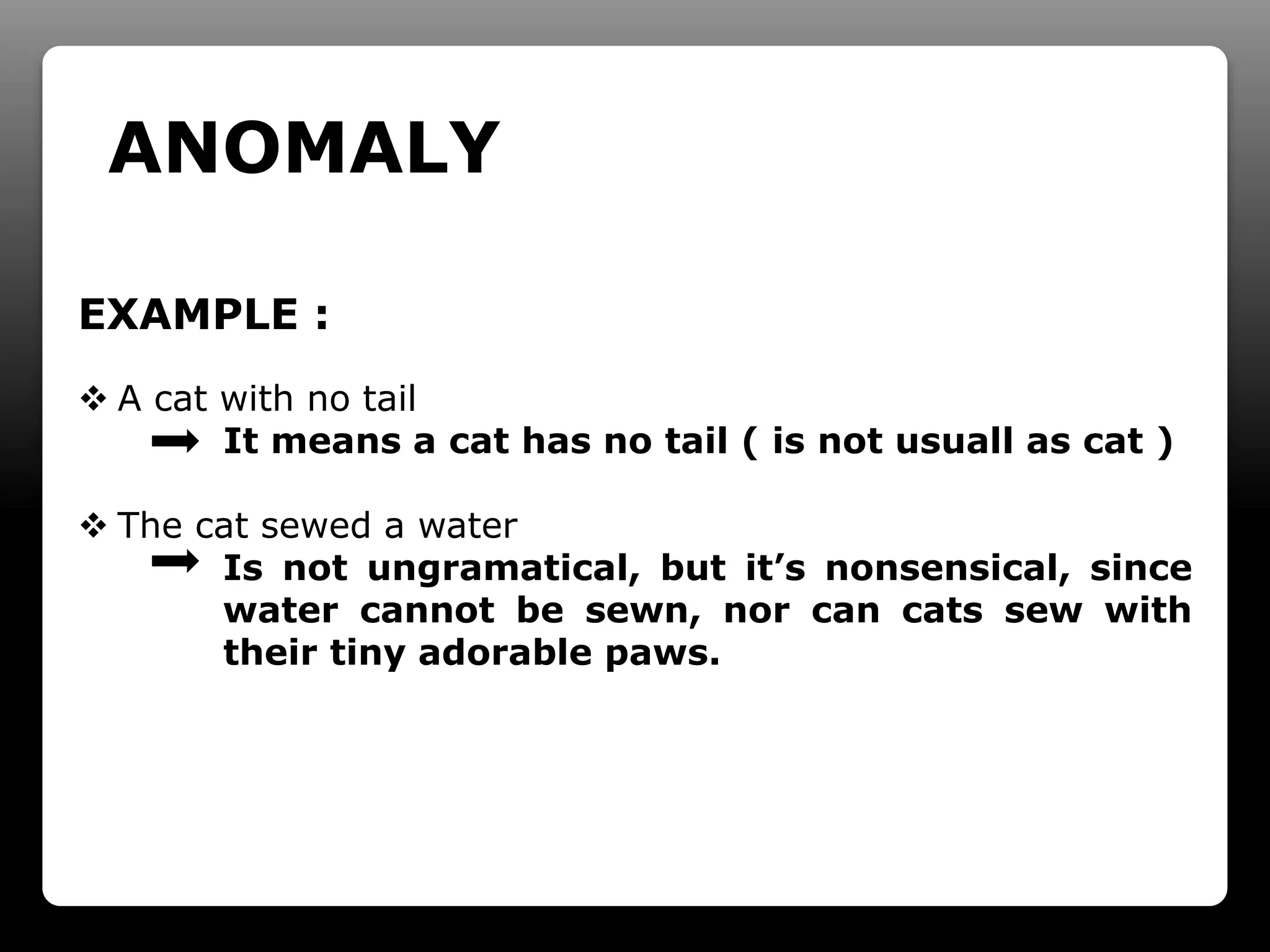 Anomaly, Metaphor and Idiom | PPTX