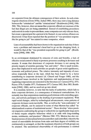 Anomie And Corporate Deviance | PDF