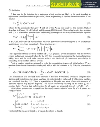 A Non-Ideal Multiphase Chemical Equilibrium Algorithm | PDF | Chemistry | Science