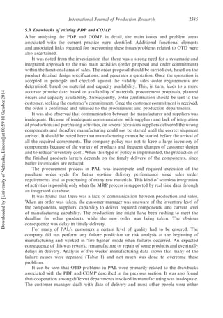 An on time delivery improvement model for manufacturing organisations | PDF