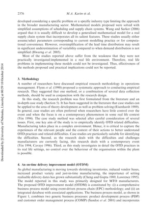 An on time delivery improvement model for manufacturing organisations | PDF