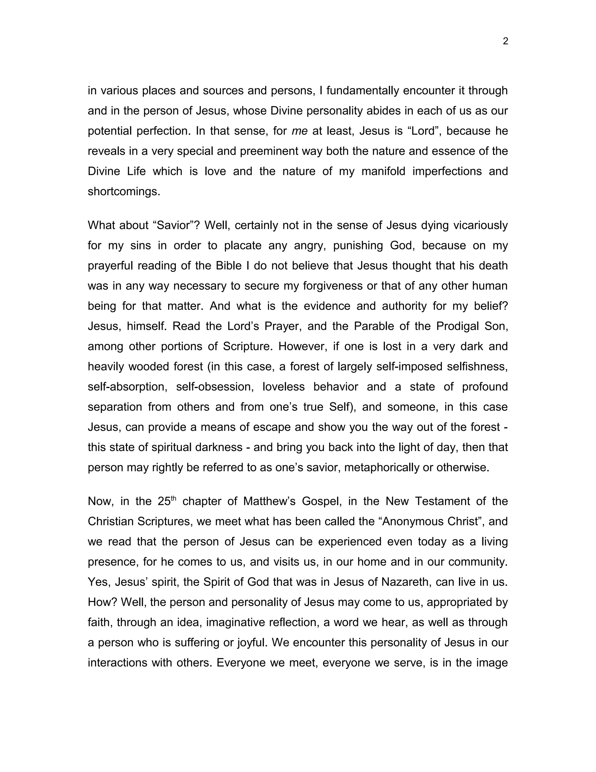 THE ANONYMOUS CHRIST AND THE KINGDOM OF GOD | PDF | Religion & Spirituality