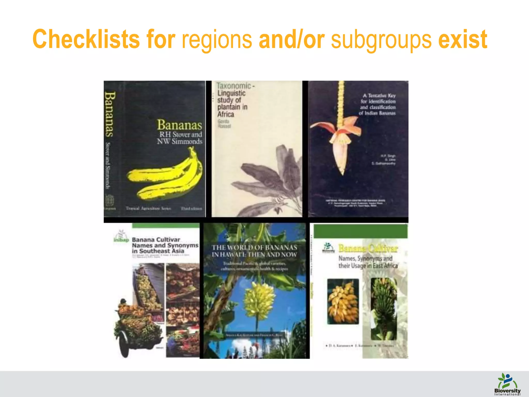 An online checklist of banana cultivars | PPTX