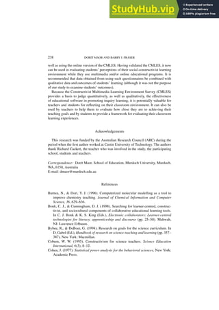 An Online Questionnaire For Evaluating Students And Teachers Perceptions Of Constructivist ...