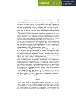 An Online Questionnaire For Evaluating Students And Teachers Perceptions Of Constructivist ...