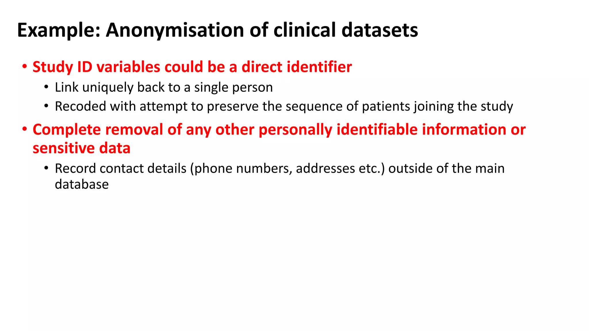 Anonymisation 101 | PPTX | Data Storage and Warehousing | Computing
