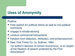 Anonymity | PPT