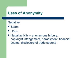 Anonymity | PPT