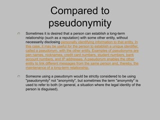 Anonymity 1 Presentation | PPTX