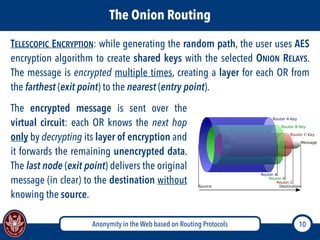 Anonymity in the web based on routing protocols | PPT