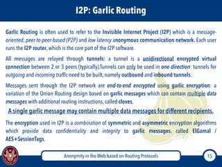 Anonymity in the web based on routing protocols | PPT