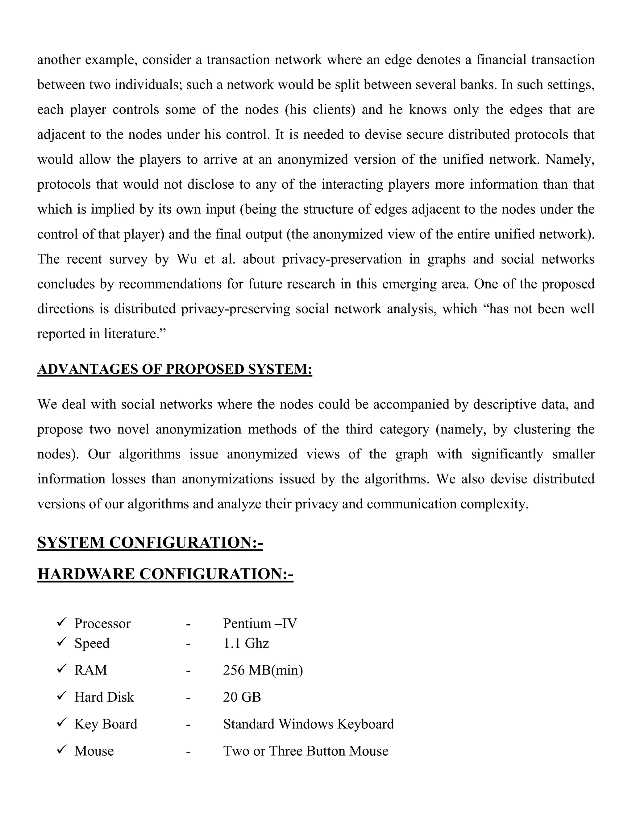 Anonymization Of Centralized And Distributed Social Networks By Sequential Clustering Docx