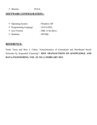 Anonymization of centralized and distributed social networks by sequential clustering | DOCX ...