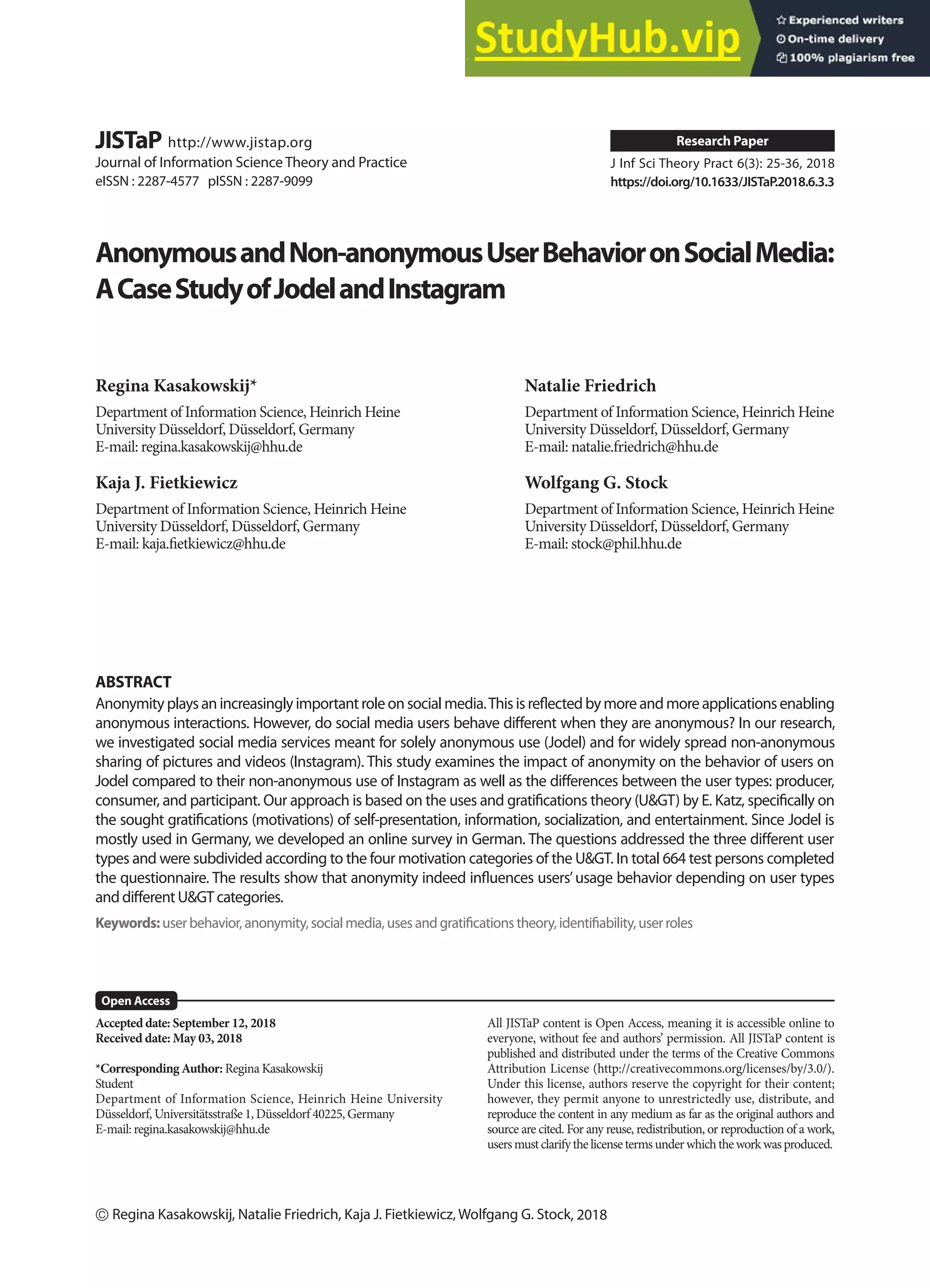 Anonymous And Non-Anonymous User Behavior On Social Media A Case Study ...
