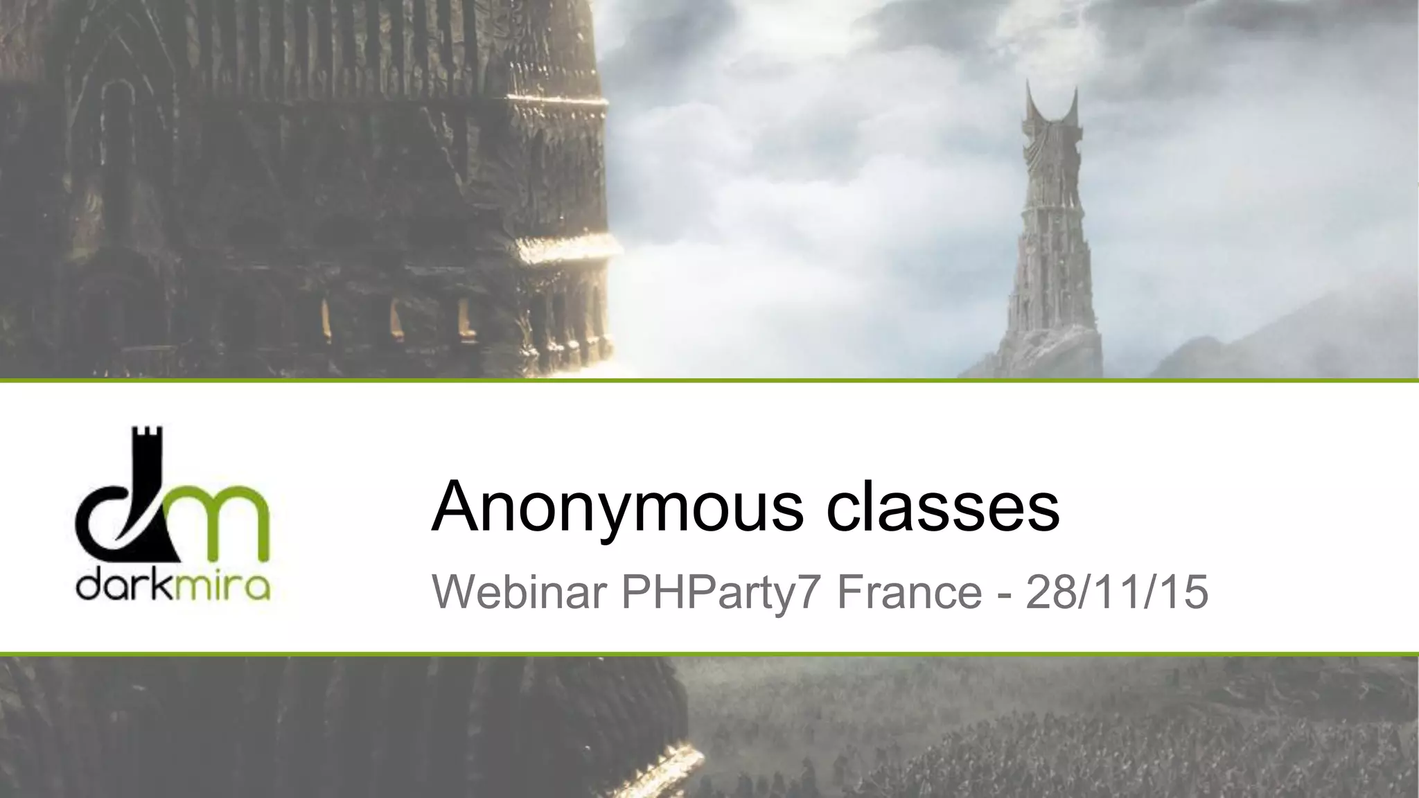 Anonymous classes | PPT