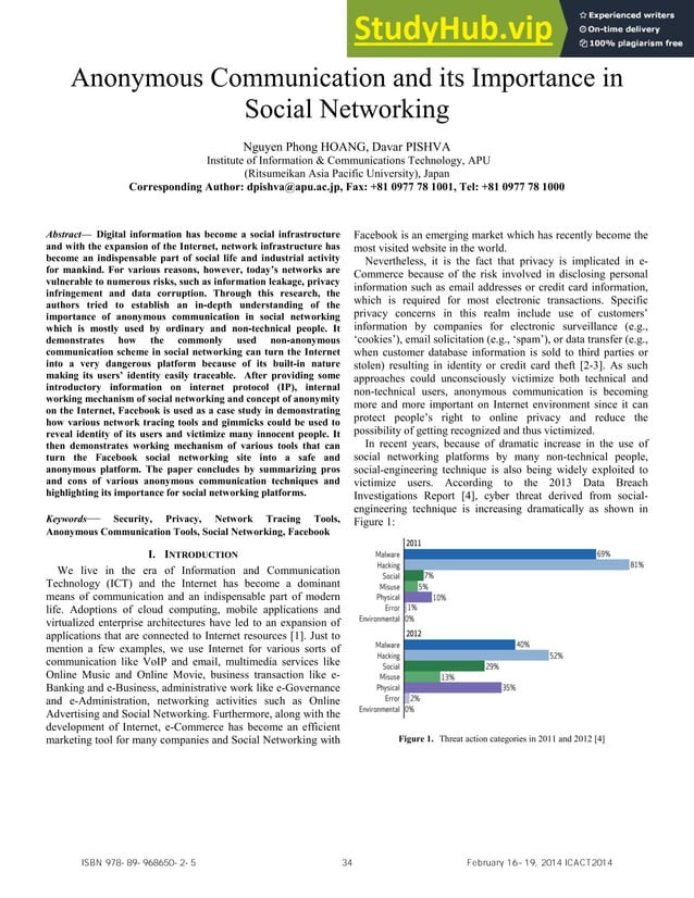 Anonymous Communication And Its Importance In Social Networking | PDF