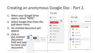 Anonymous peer review using google docs | PPTX