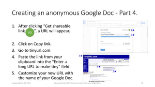 Anonymous peer review using google docs | PPTX