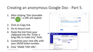 Anonymous peer review using google docs | PPTX