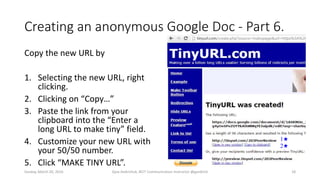 Anonymous peer review using google docs | PPTX