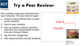 Anonymous peer review using google docs | PPTX