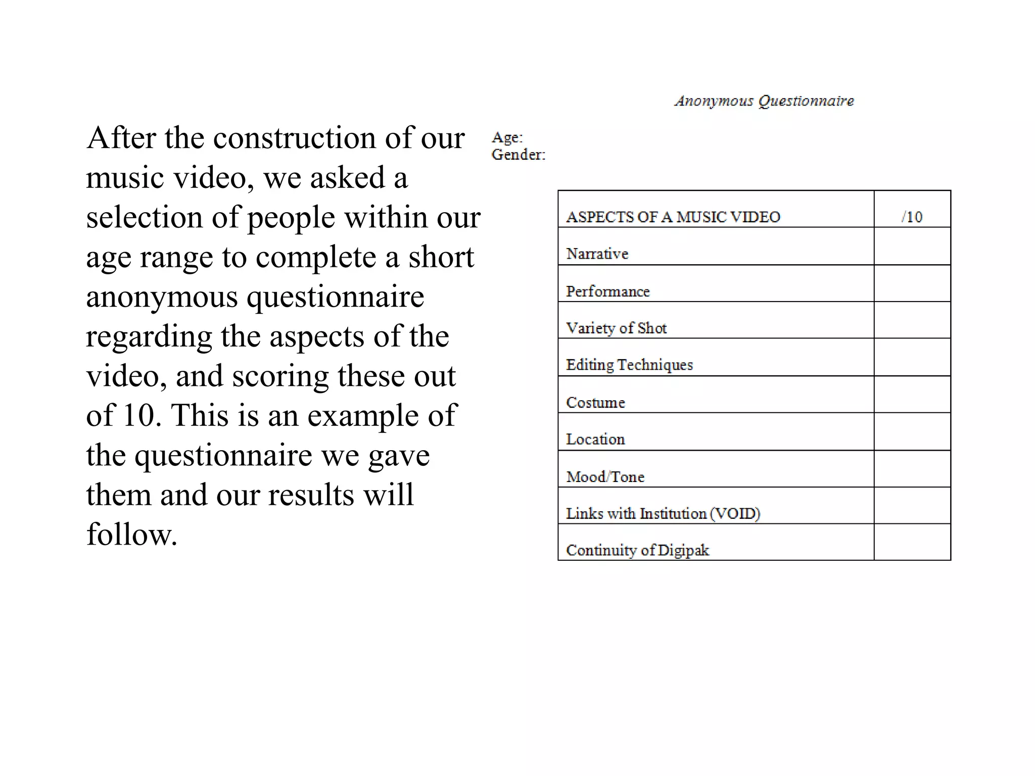 Anonymous Questionnaires | PPTX