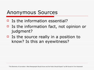 Anonymous sources | PPT