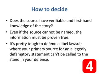 Anonymous sources in Journalism | PPT