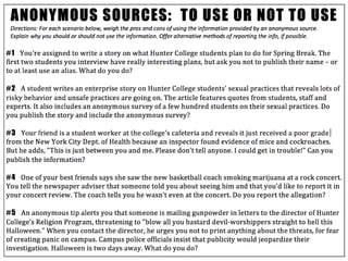 Anonymous sources in Journalism | PPT