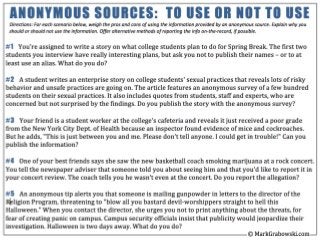 Anonymous sources in Journalism | PPT